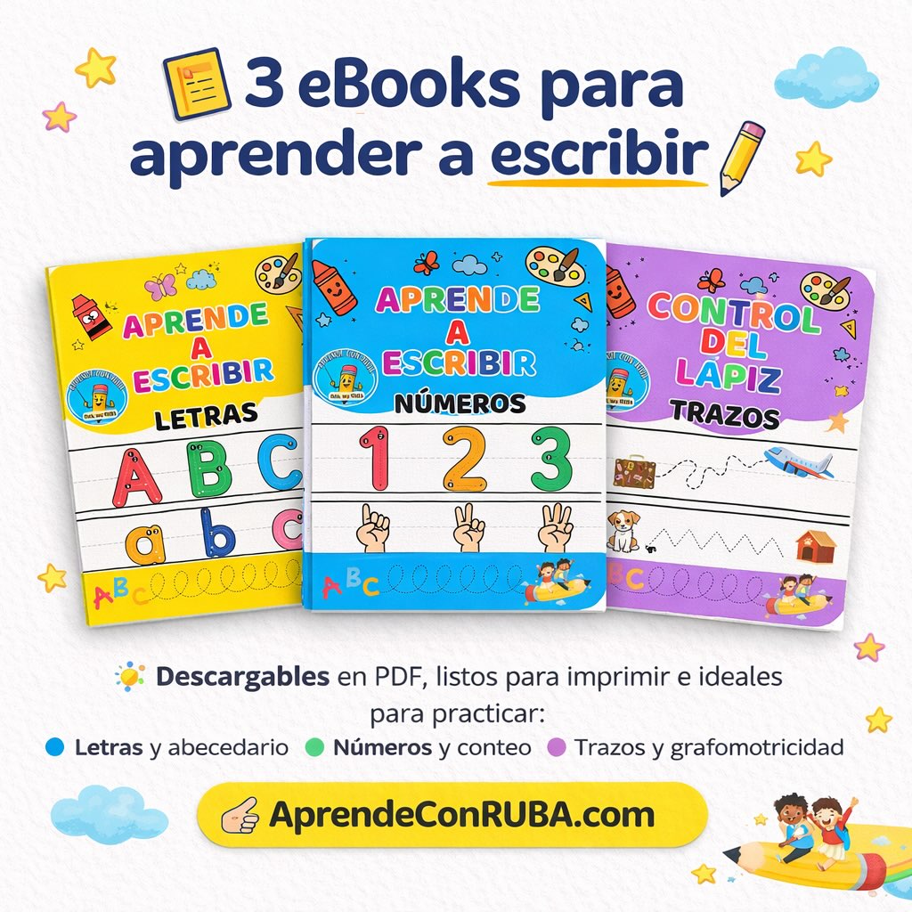 Cuaderno Aprende a Escribir - Letras y Números